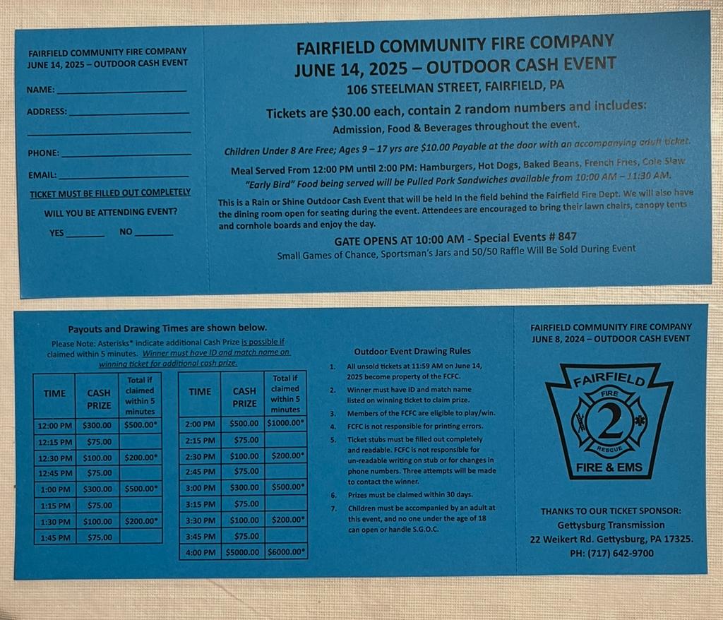 Need Tickets? We're selling Outdoor Cash Event Tickets this weekend ...